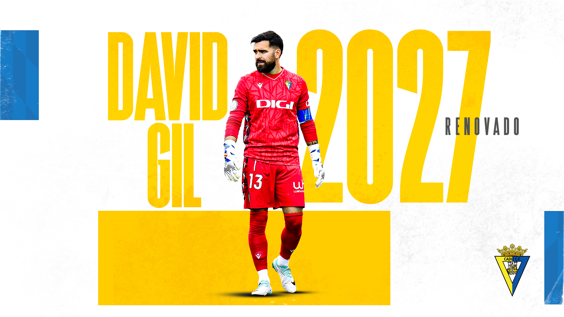 David Gil renueva hasta 2027 | Cádiz Club de Fútbol | Web Oficial