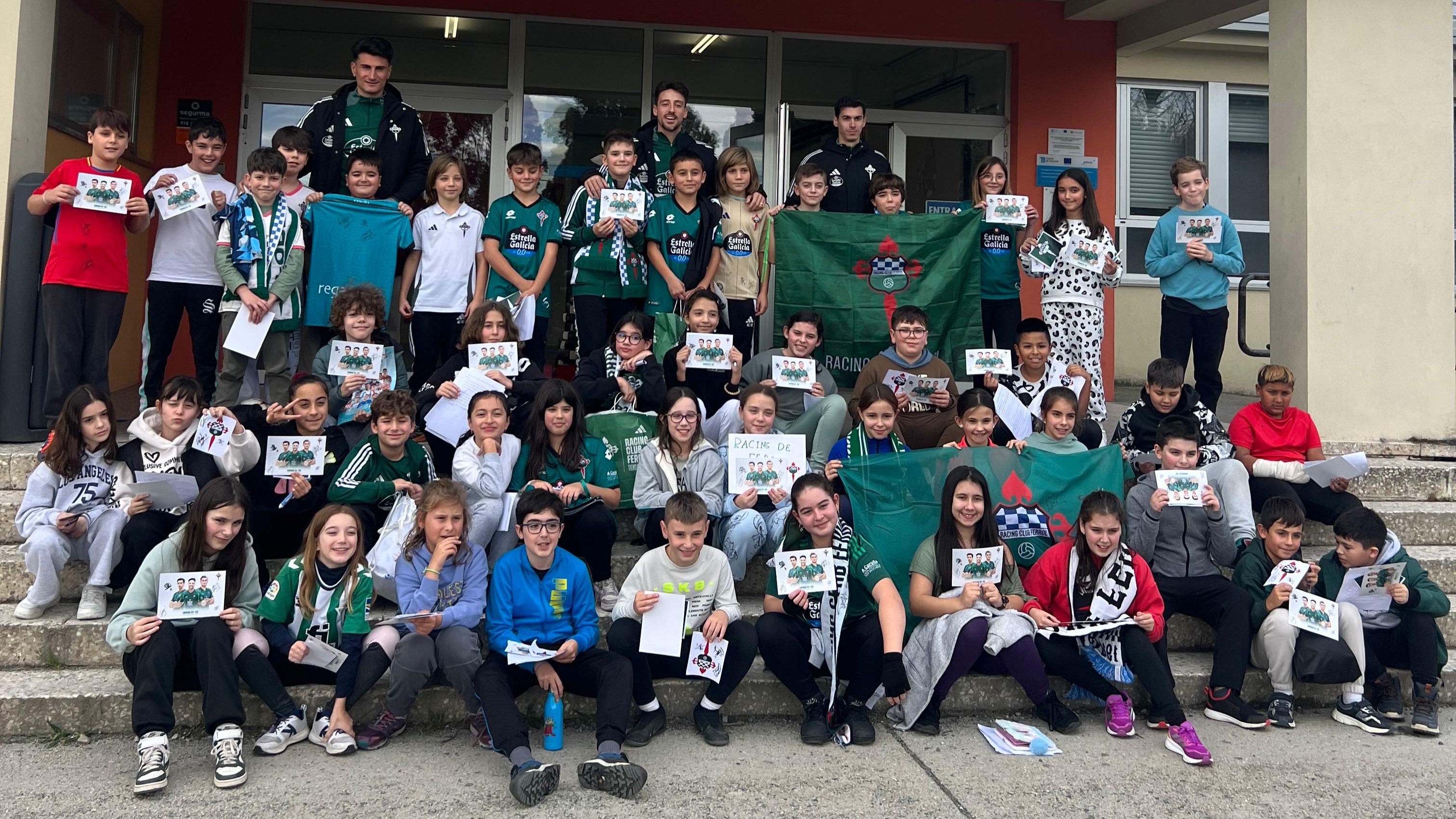 Visita al CPI O Feal | Racing Club Ferrol | Web Oficial
