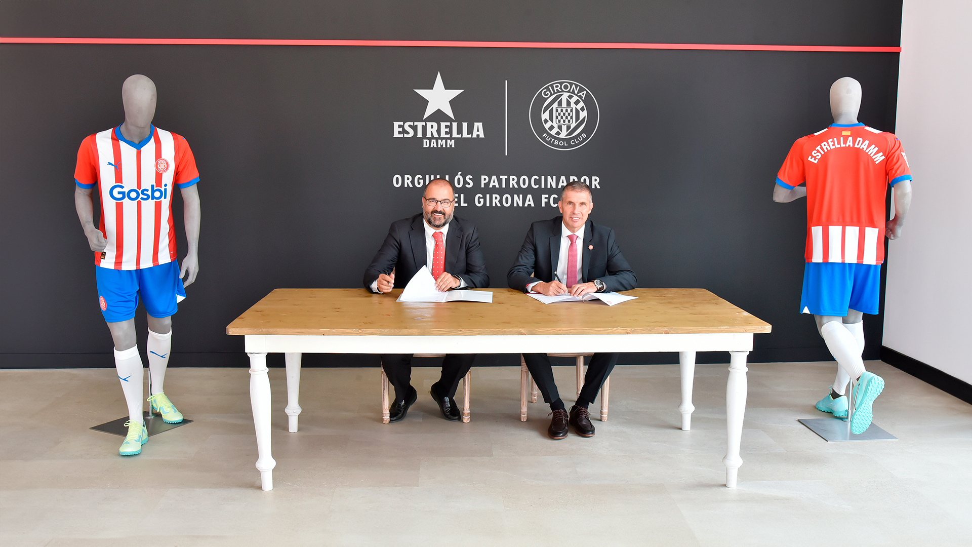 El Girona FC y Estrella Damm, juntos hasta el 2028 | Girona FC | Web ...