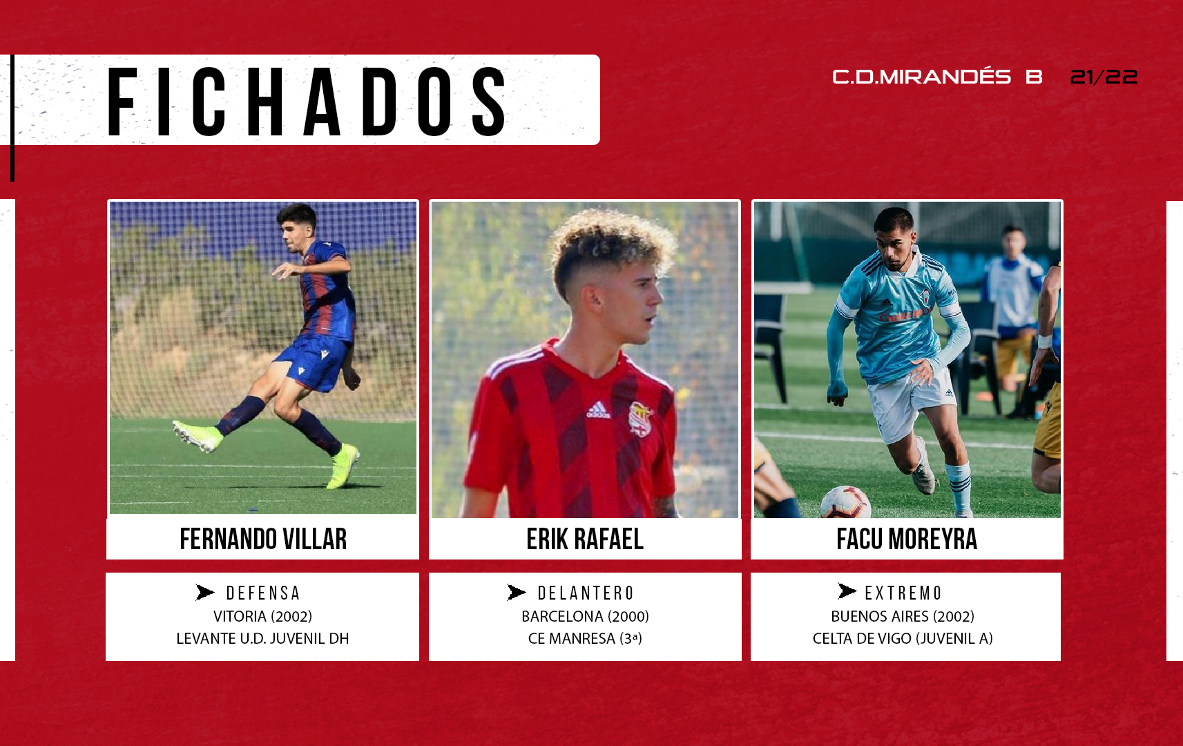 Fernando Villar, Erik Rafael y ‘Facu’ Moreyra se unen al nuevo proyecto ...