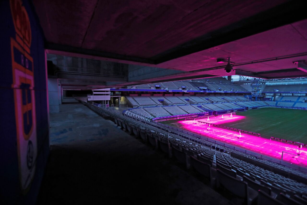 Las lámparas LED a pleno rendimiento | Real Oviedo | Web Oficial