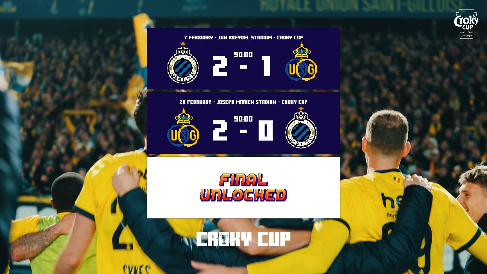 Croky Cup: La R. Union SG se qualifie pour la finale! | Pro League ...