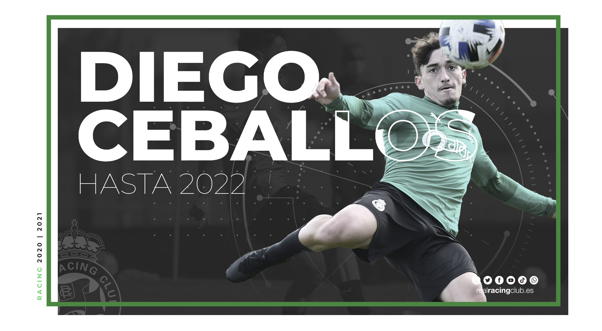 Diego Ceballos renueva su contrato con el Racing hasta el 30 de junio de 2022 | Real Racing Club ...