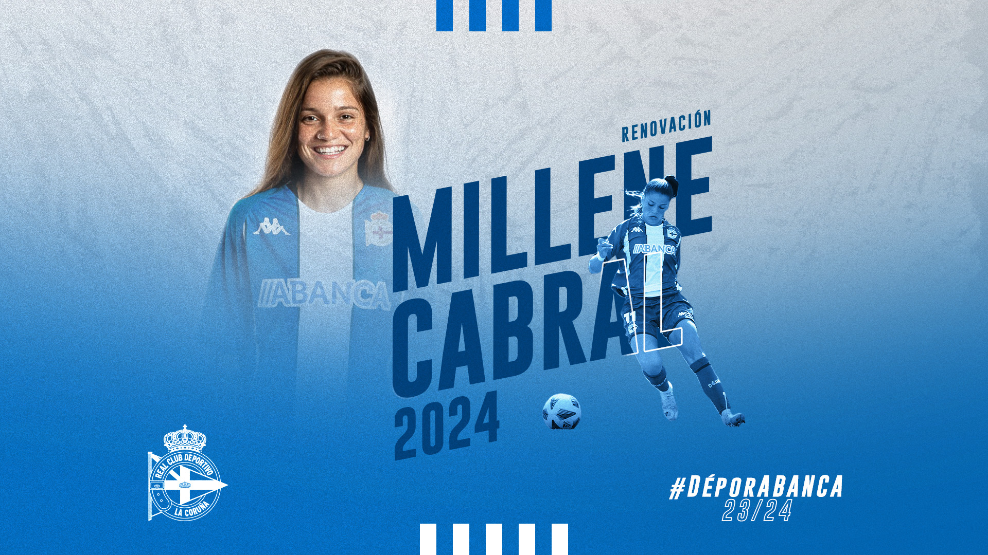 Millene amplía su vinculación con el Dépor ABANCA | RCDeportivo | Página Oficial del RC ...
