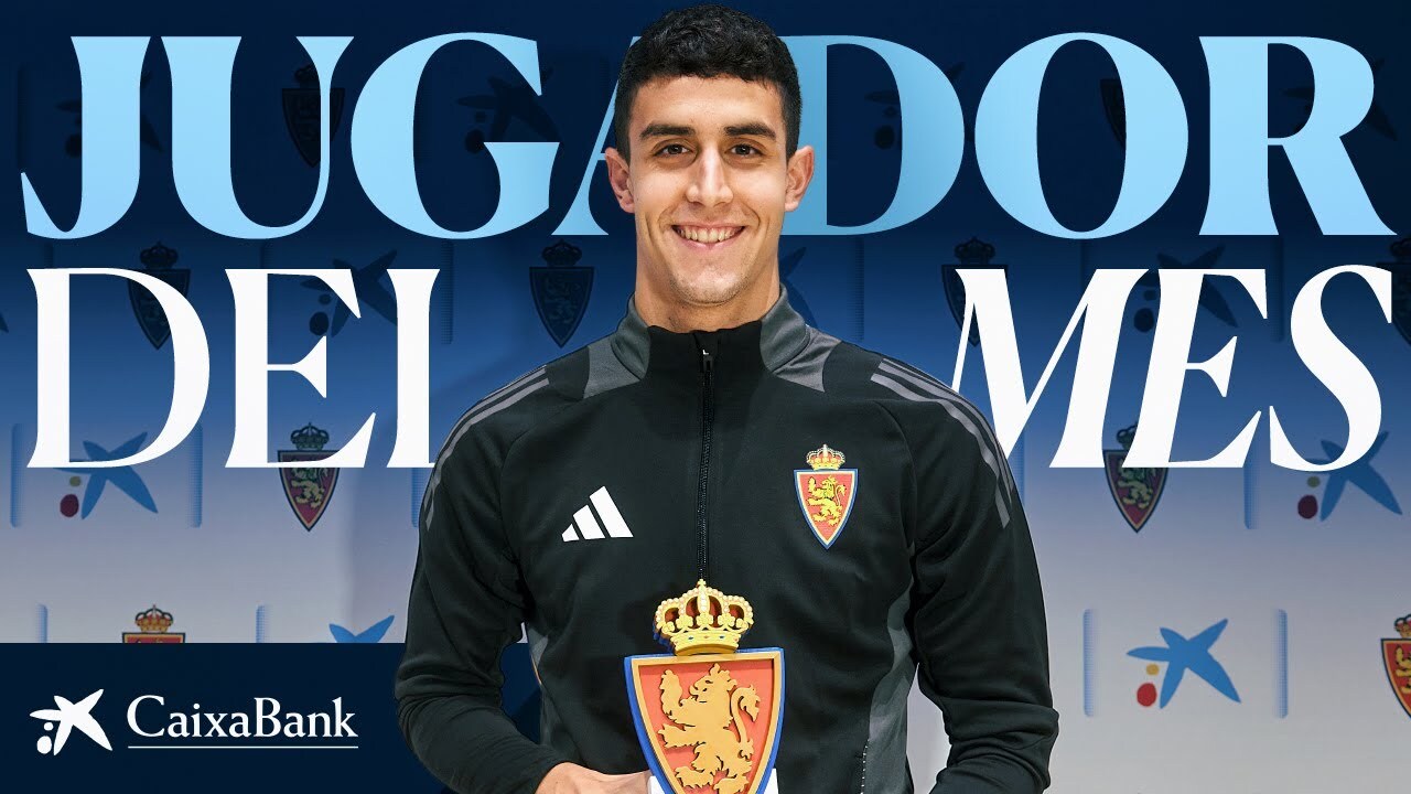 🏆🌝 MARCOS LUNA, jugador del mes de noviembre CaixaBank | Real Zaragoza ...